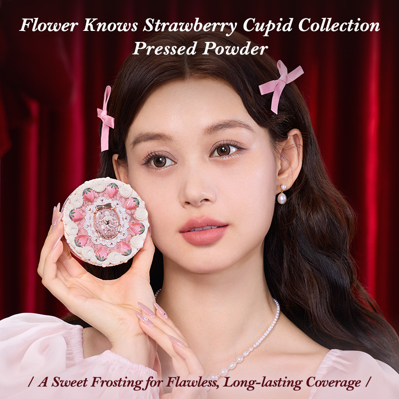 Flower Knows Strawberry Cupid Collection Pressed Powder 9.5g | Shopee ...