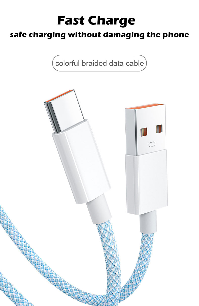 BlueWow 2025 New 3-in-1 Macaron Braided Data Cable-Multi-function Cable ...