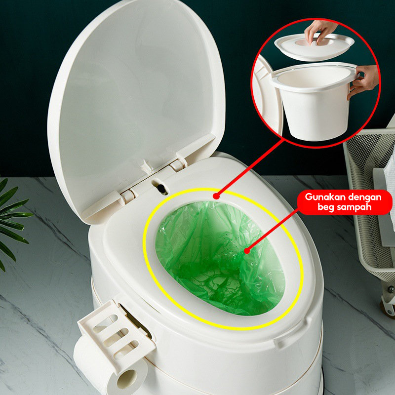 IKEA Mobile Portable Toilet Detachable Plastic Toilet For Adult Elderly ...