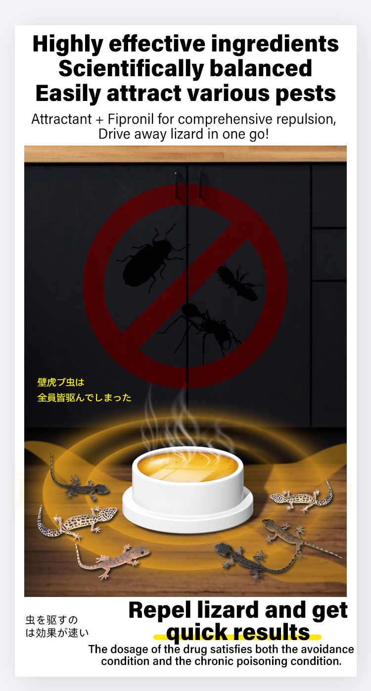 100x killing effect lizard killer bait cicak killer 8pcs/box Can kill ...