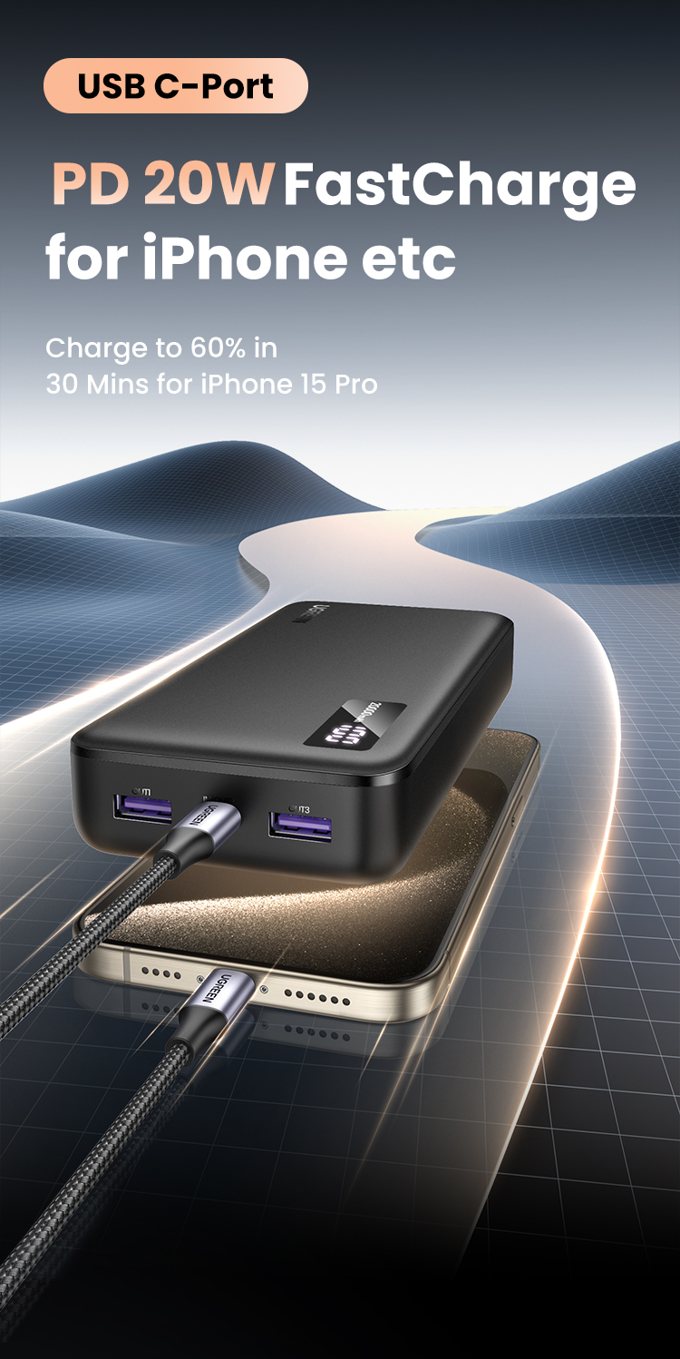 UGREEN 20000mAh PD20W PowerBank Fast Charging Power bank USB Type C ...