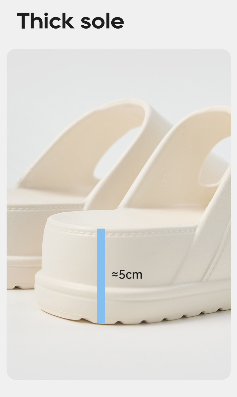 UTUNE Thick-Soled Double Strap Slippers Women's Summer Slippers EVA ...