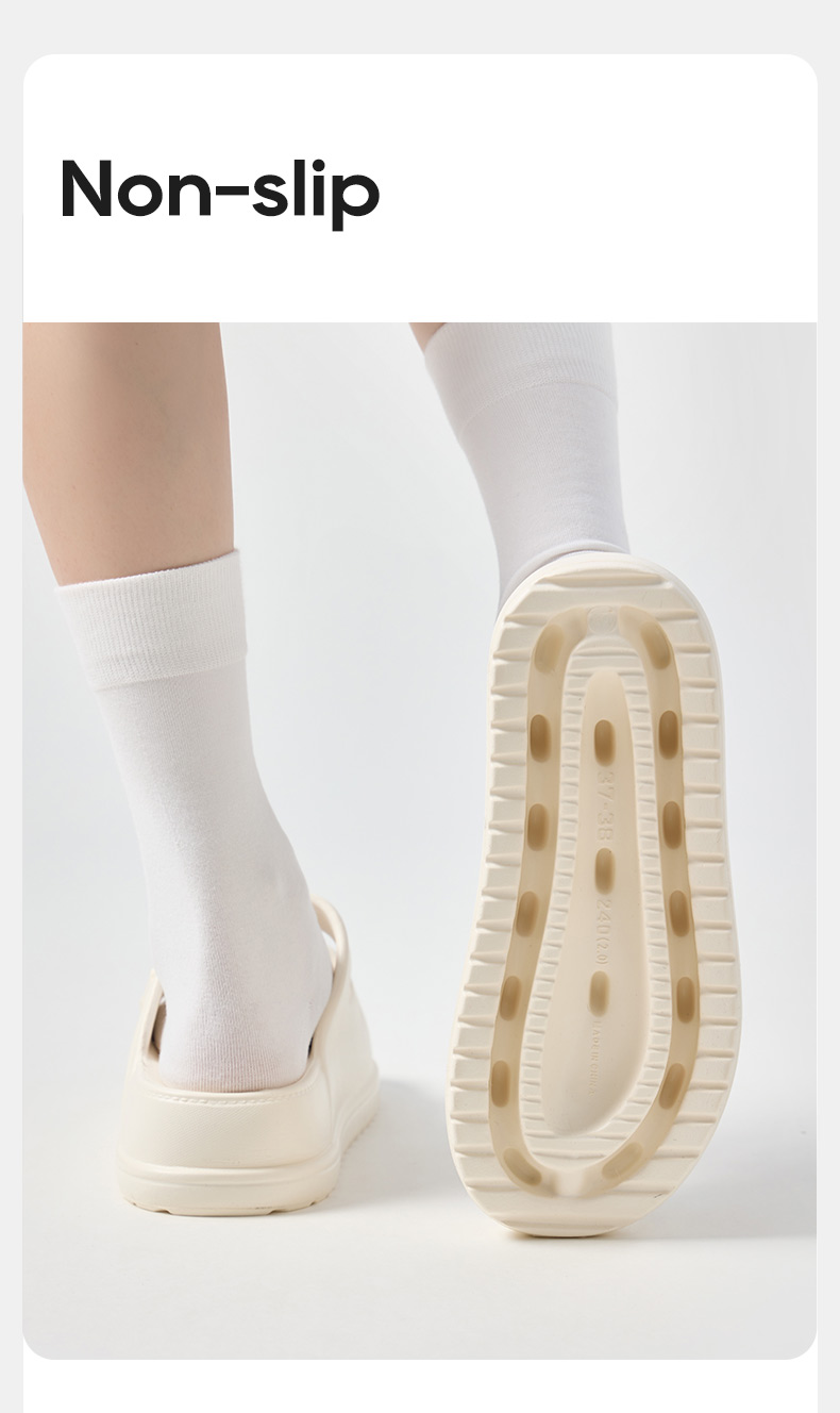 UTUNE Thick-Soled Double Strap Slippers Women's Summer Slippers EVA ...