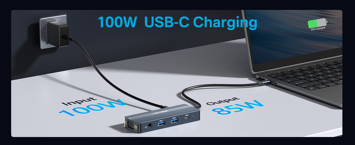 ACASIS USB C 8-in-1 Docking Station 3Monitors,Laptop Docking Station ...