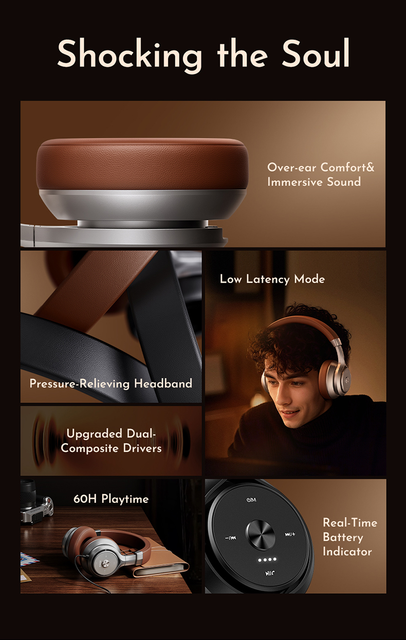 Picun P28X Wireless Bluetooth Headphone Bluetooth V5.3 for Stable ...