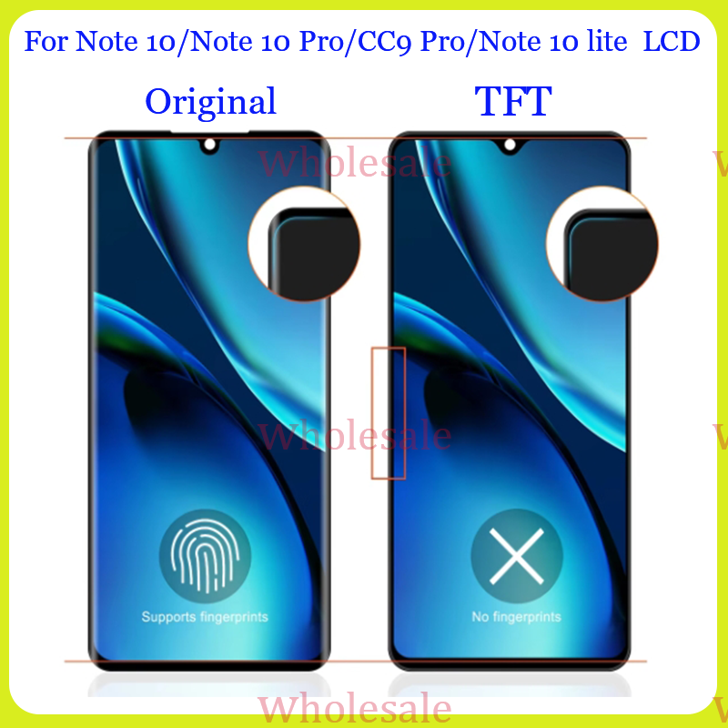Original AMOLED For Xiaomi Mi Note 10/Note 10 Pro/CC9 Pro/Note 10 lite LCD Display Touch Screen ...