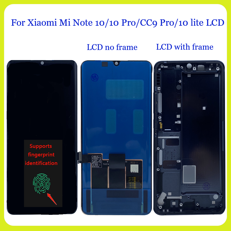 Original AMOLED For Xiaomi Mi Note 10/Note 10 Pro/CC9 Pro/Note 10 lite LCD Display Touch Screen ...