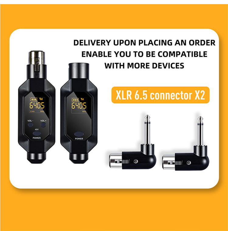 Wireless Microphone System 2.4GHz Wireless XLR Transmitter Receiver for ...