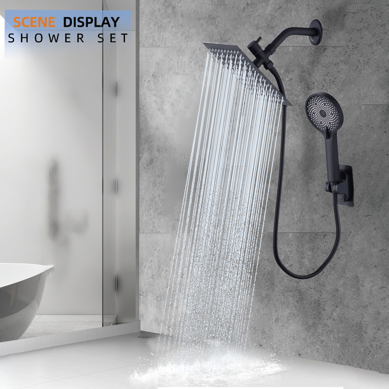 Baokemo Stainless Steel 8 inch/10 inch Square Top Sprayer Shower Set ...