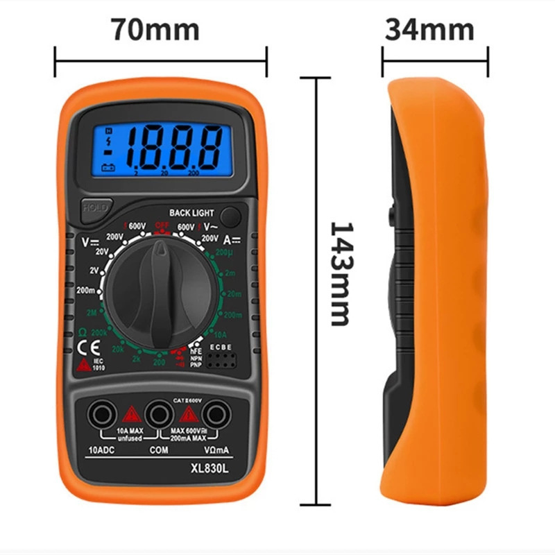 XL830L Digital Multimeter - Portable High-Precision Multifunction Meter ...