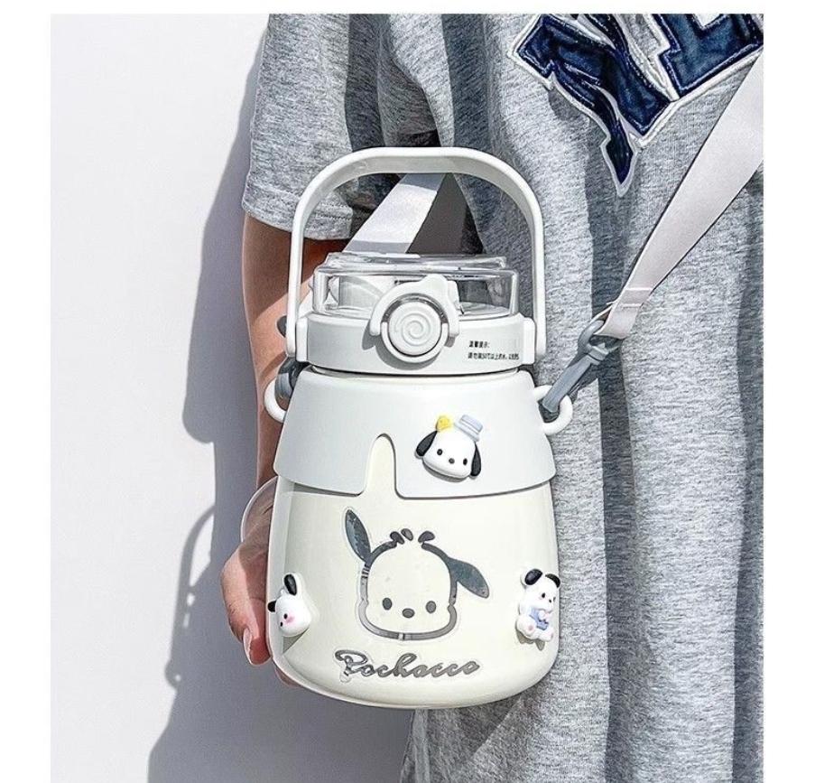 （ready stock）Pacha dog water cup 帕恰狗双饮杯 大容量保温杯 吸管大肚保温水杯 高颜值304不锈钢杯子 ...