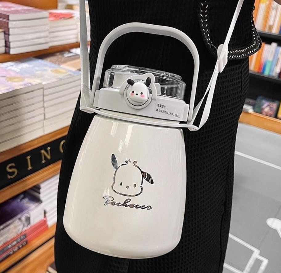 （ready stock）Pacha dog water cup 帕恰狗双饮杯 大容量保温杯 吸管大肚保温水杯 高颜值304不锈钢杯子 ...