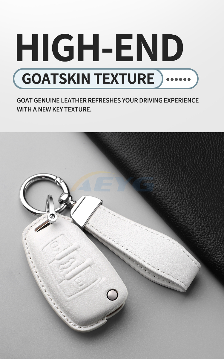 leather Car remote Key Case Cover For Audi C6 R8 A1 A3 Q3 A4 A5 Q5 A6 ...