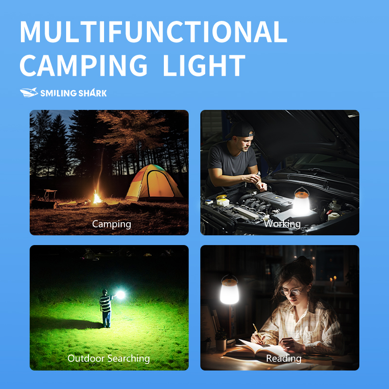 SmilingShark LY8288 LED Camping Light Yellow/ White Lampu Camping with ...