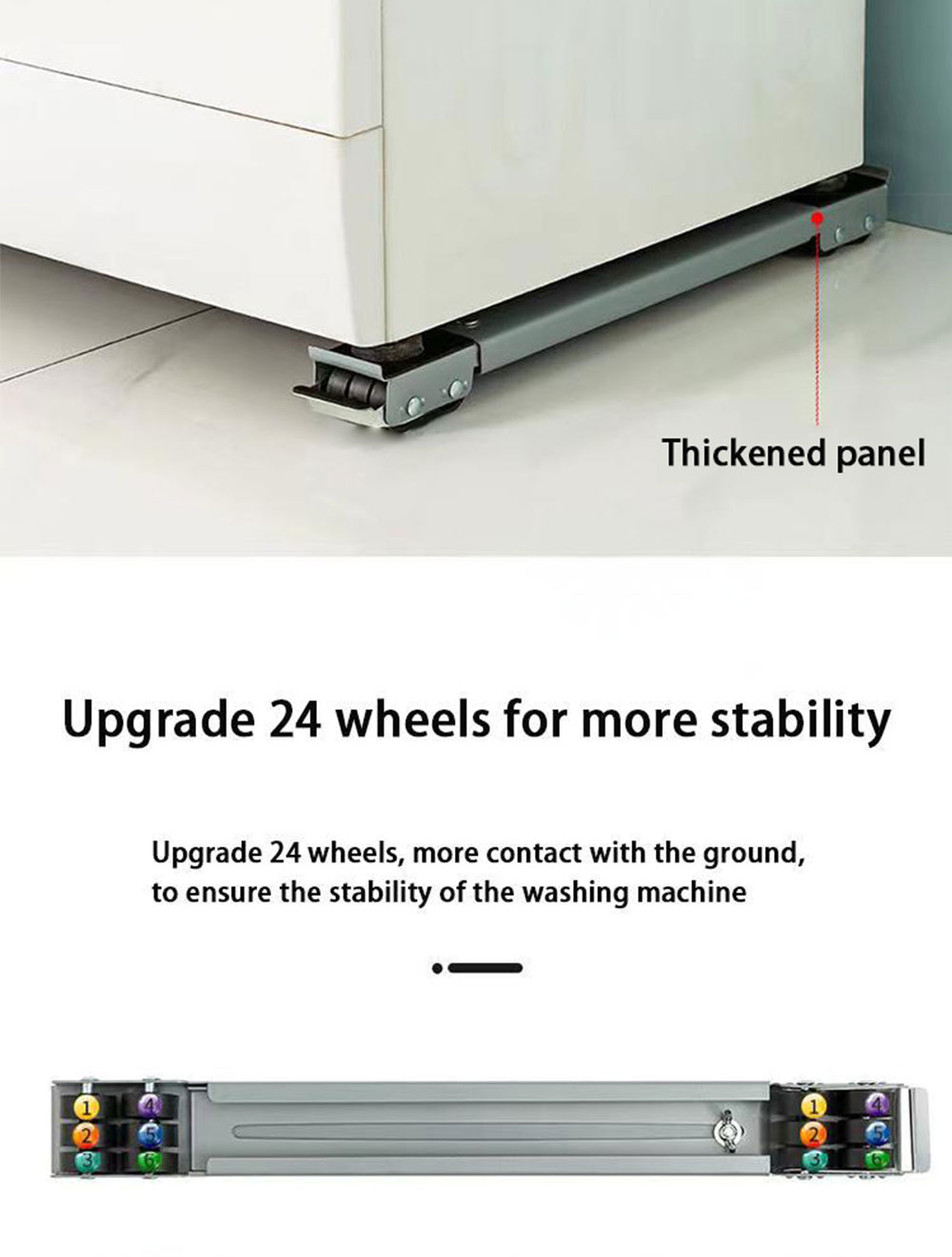 Loading capacity:800kg Washing Machine Stand Rack Base Upgraded model ...