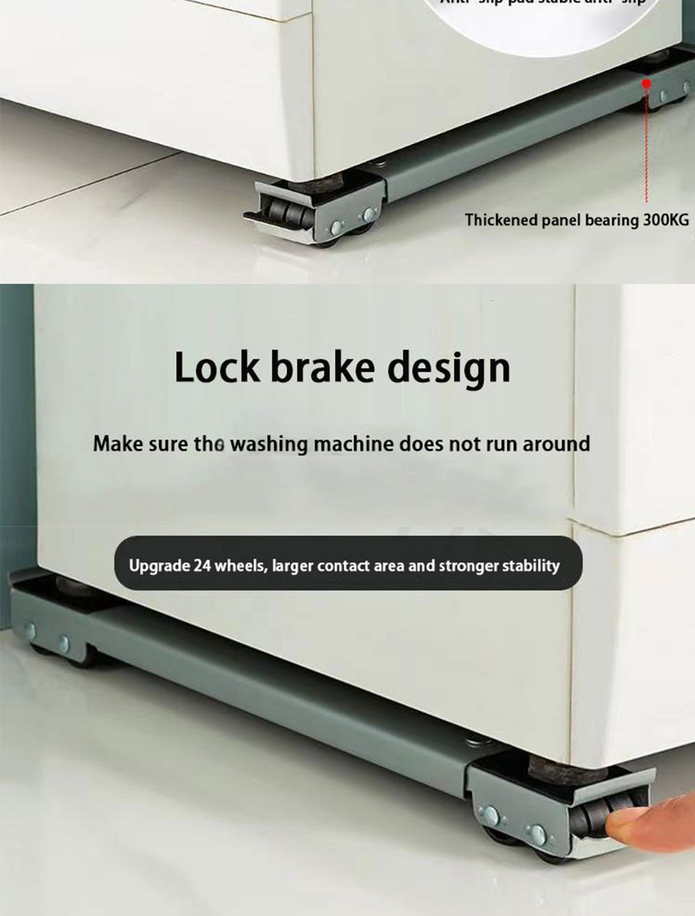 Loading capacity:800kg Washing Machine Stand Rack Base Upgraded model ...