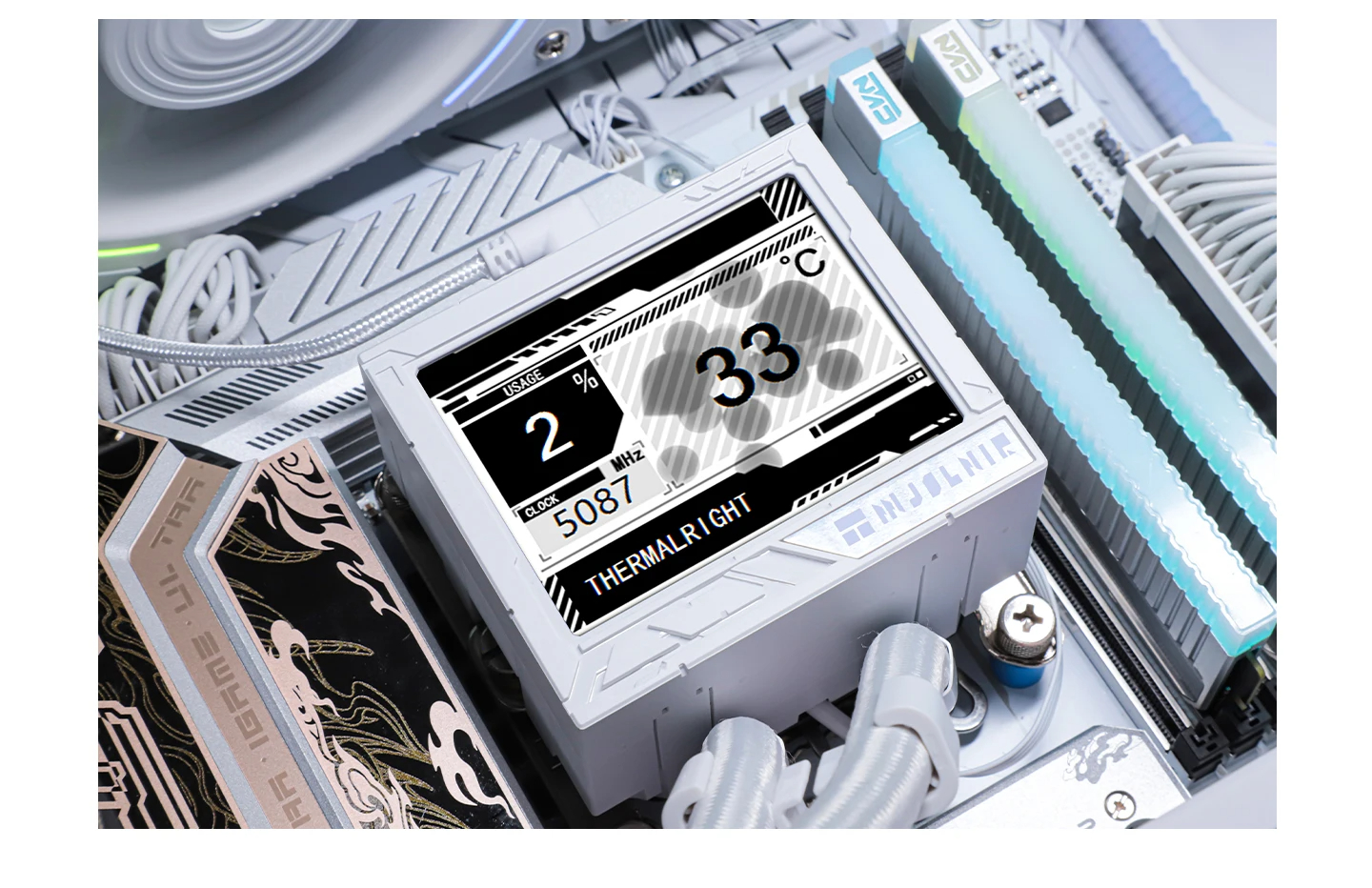 Thermalright MJOLNIR VISION 360 ARGB water cooling radiator 3.5-inch ...