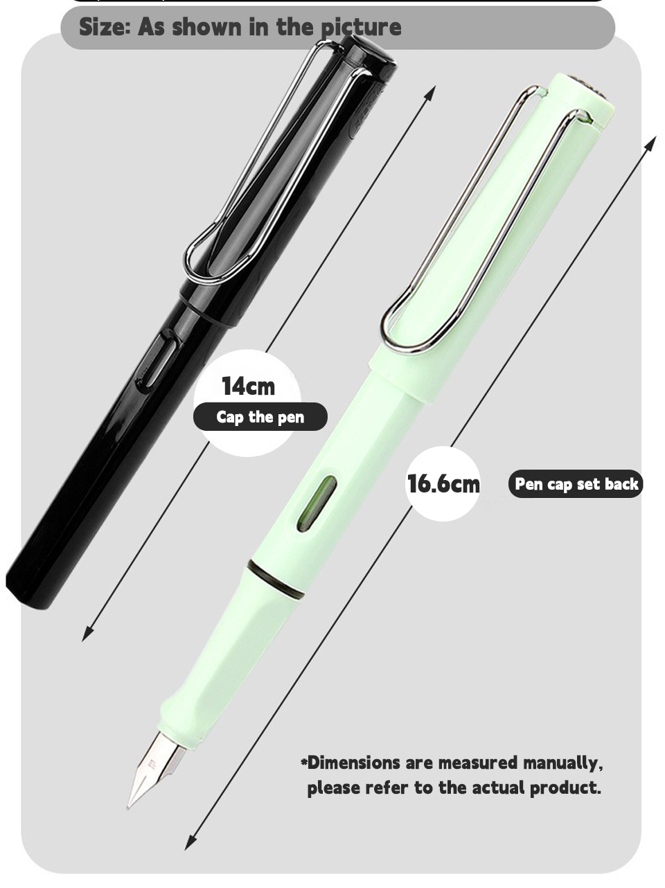 1+20 Pcs/Set Fountain Pen Set 0.38mm EF Nib Kawaii Replacable Ink ...