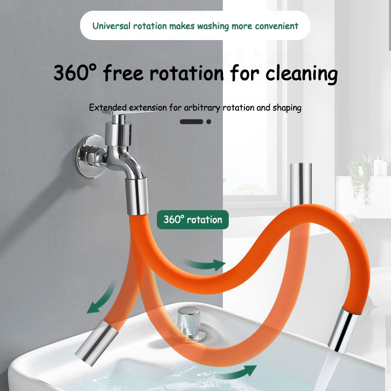 Faucet Extension Hose Extender Pipe Tube Water Tap Flexible Universal ...