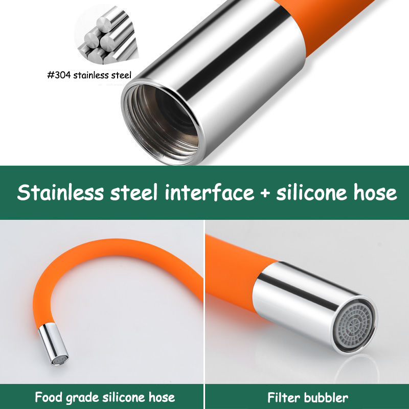 Faucet Extension Hose Extender Pipe Tube Water Tap Flexible Universal ...