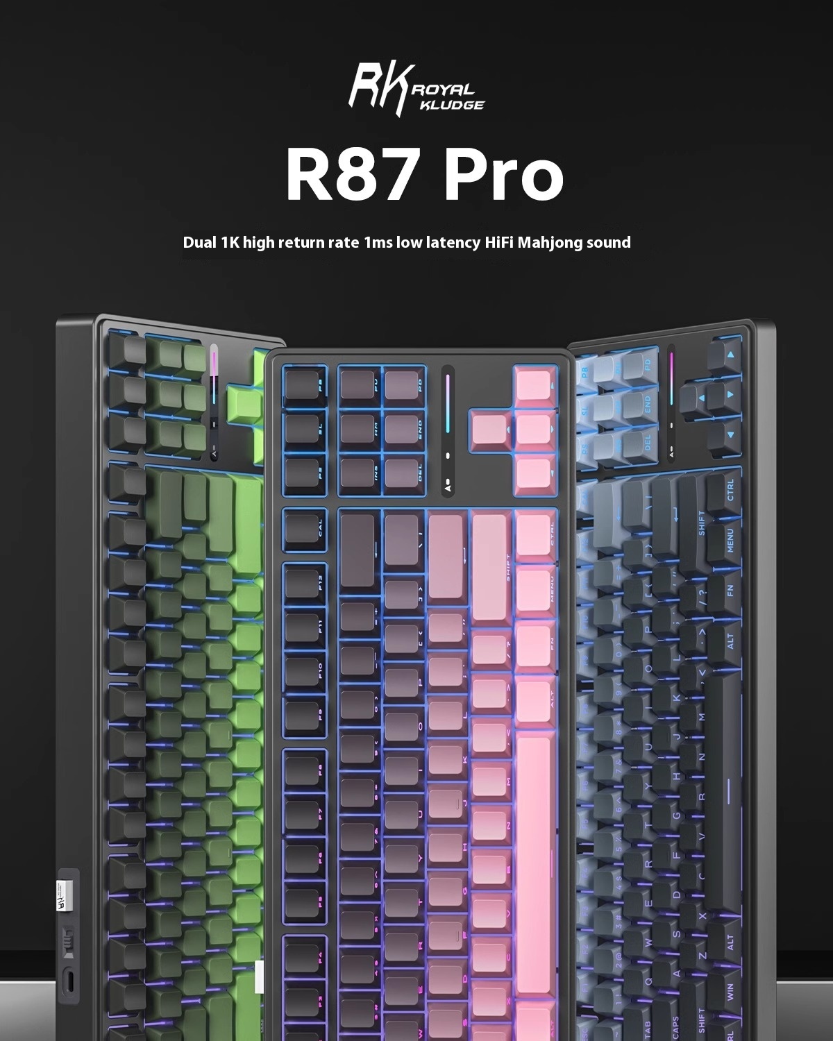 RK R87 PRO Wireless Mechanical Keyboard 75% Hot swappable GASKET Custom ...