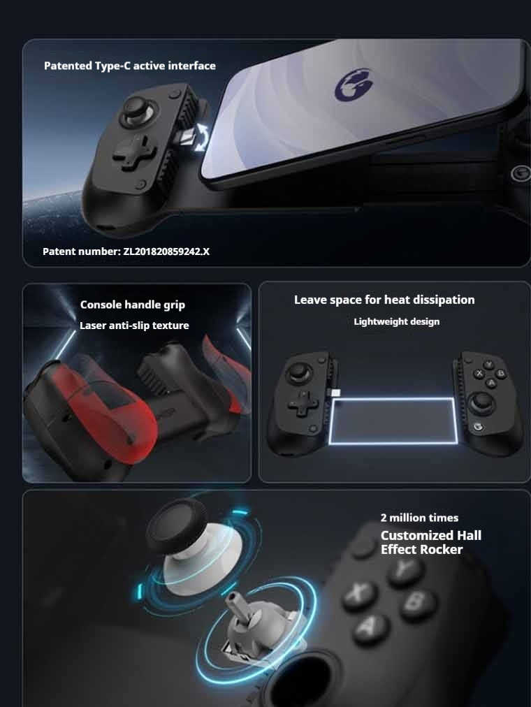 Gamesir X5lite wired stretch game controller with custom Hall control ...