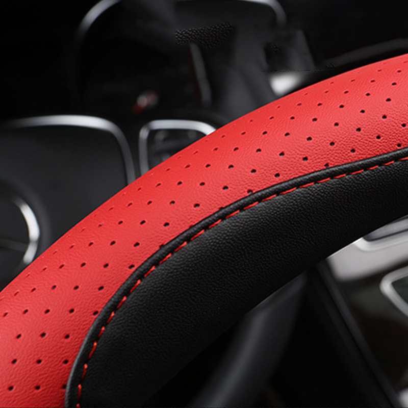 Toyota Innova Car leather steering wheel cover perforated all season ...
