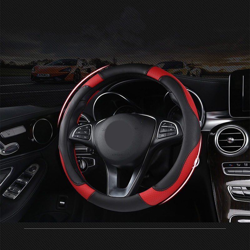 Toyota Innova Car leather steering wheel cover perforated all season ...