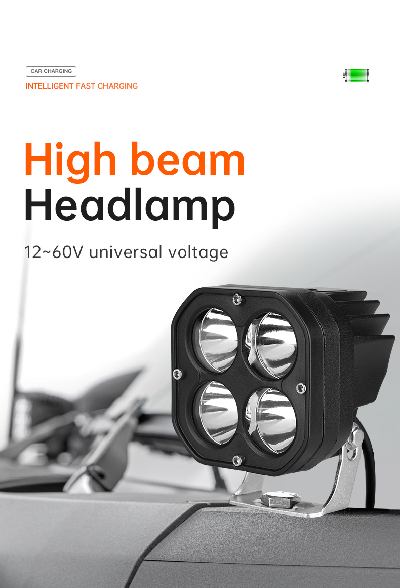 3Inch 40W Offroad Driving LED Pods Work Spotlights 12V-24V Headlights ...