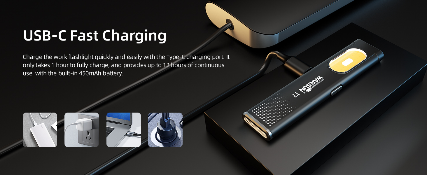 WARSUN T7 Rechargeable Waterproof 6 Modes Compact LED Torch Light ...