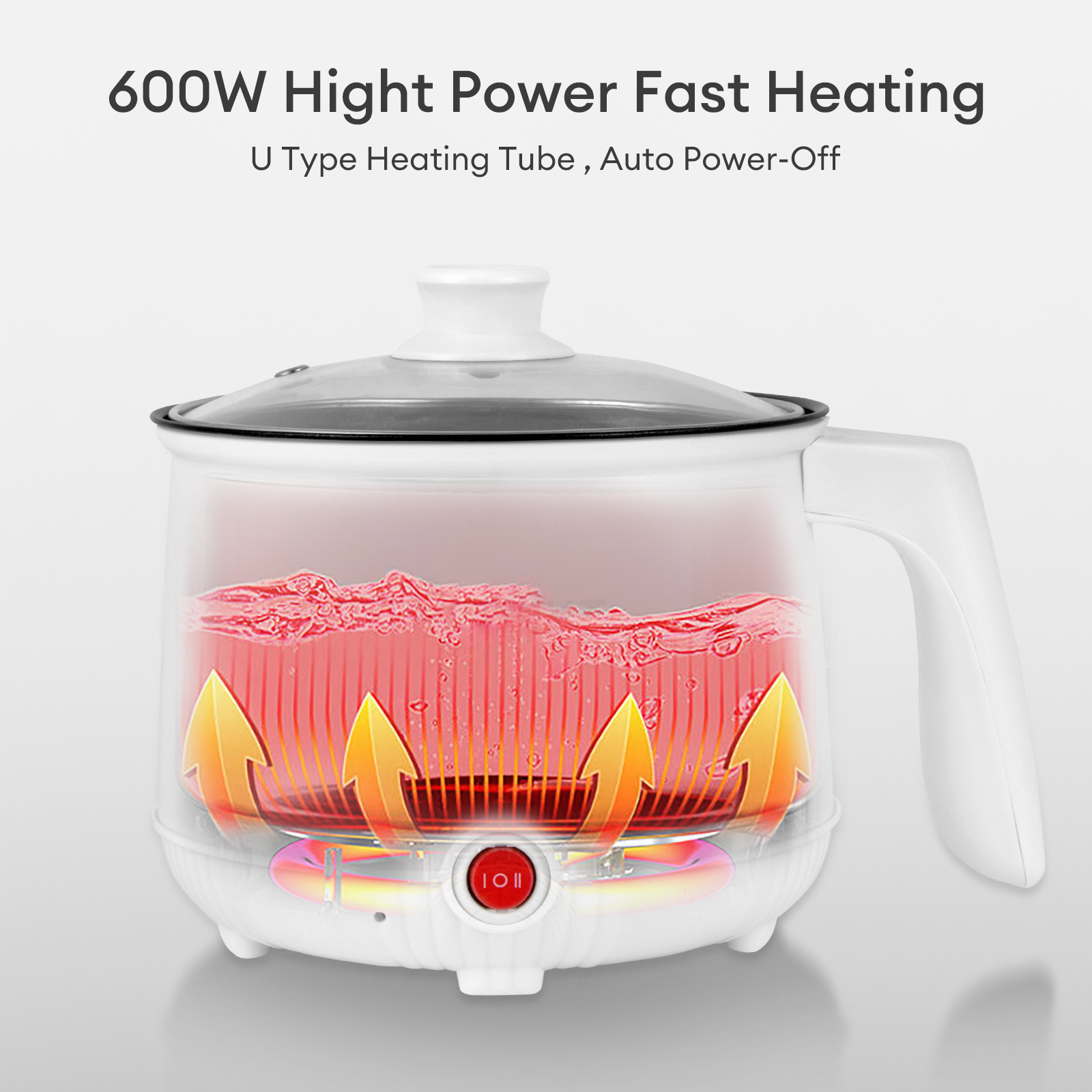 HODEKT 1.5L Electric Frying Pan Rice Portable Mini Rice Cooker Periuk ...