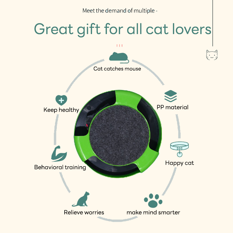Cat Playing Toy Turntable Pet Cat Turntable Catch Mouse Training ...