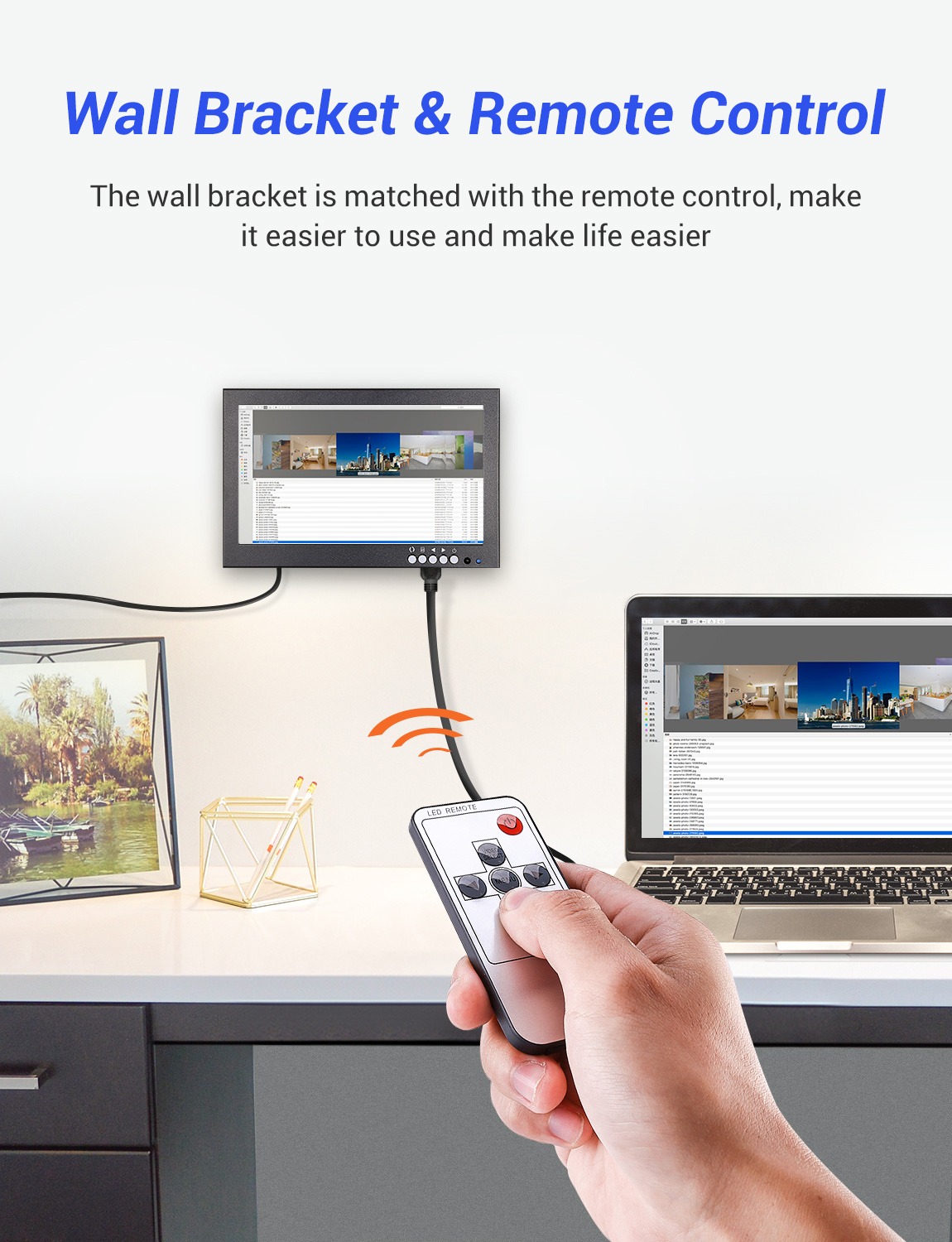 Eyoyo Portable 8 inch IPS Monitor HD 1280X720 High-Resolution Full View ...