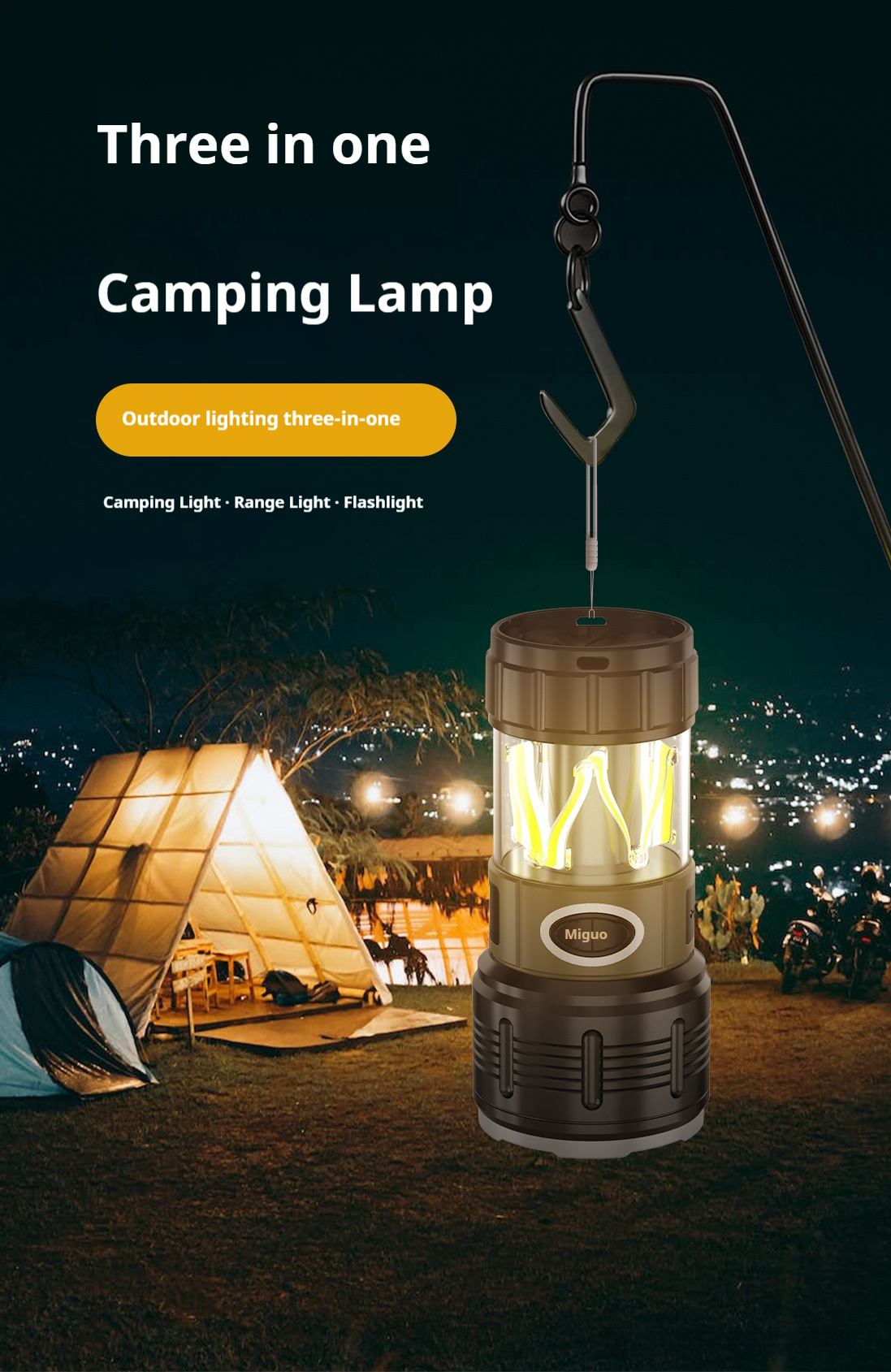 Upgraded outdoor multifunctional COB high-power convenient strong light ...