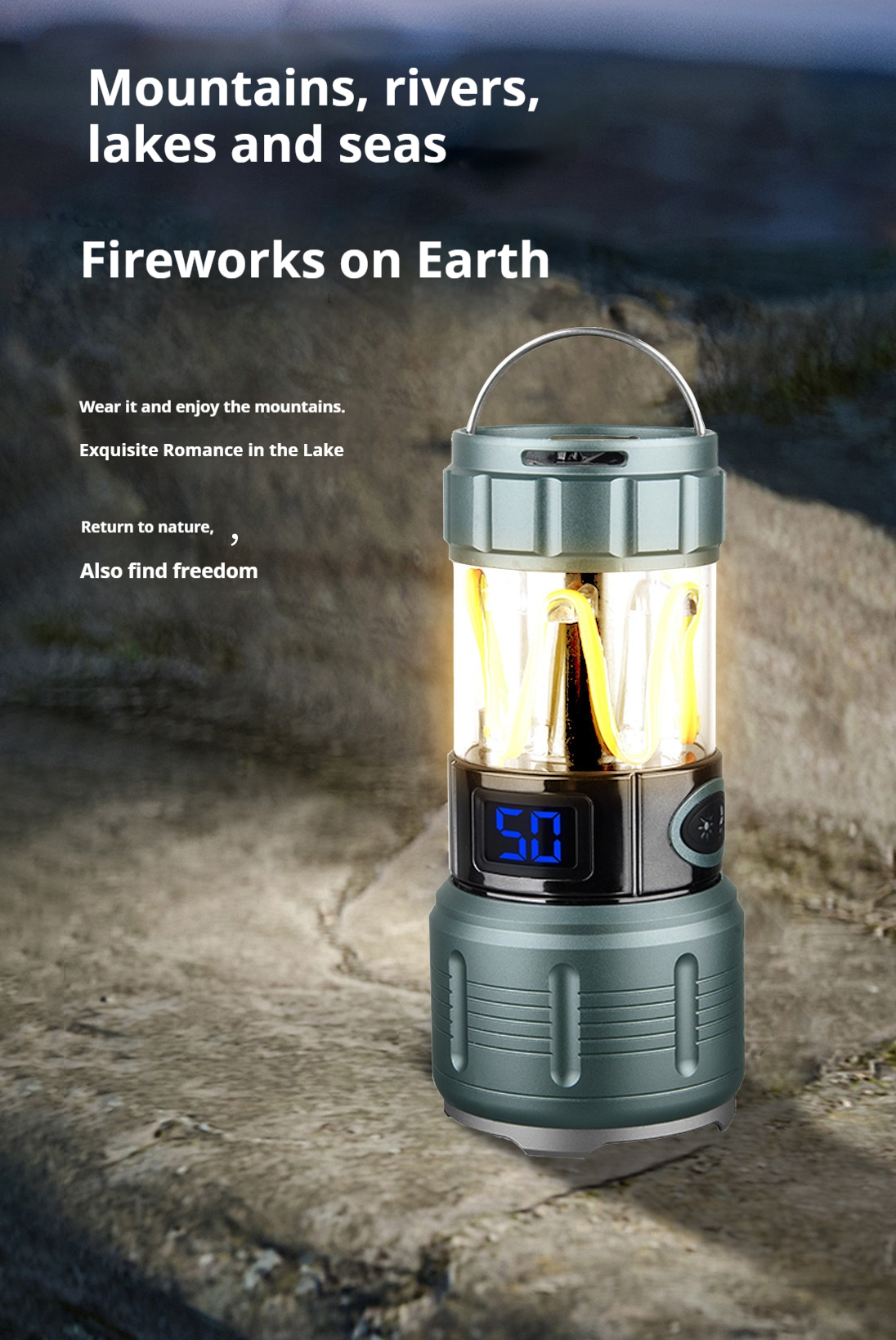 Upgraded outdoor multifunctional COB high-power convenient strong light ...