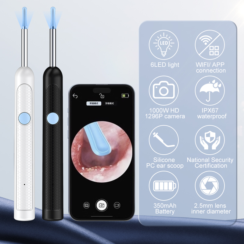 CylRedbat 2.5mm Earpick Smart Visual Ear Picker 15-in-1 With Camera For ...