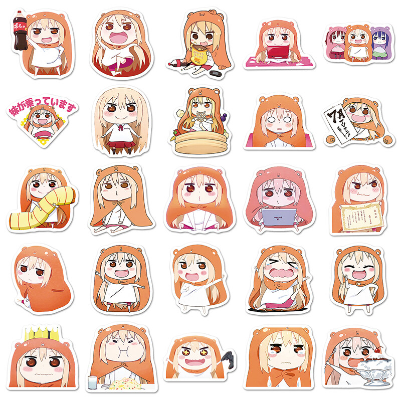 50PCS Anime Himouto! Umaru-chan Stickers Cute Waterproof Graffiti ...