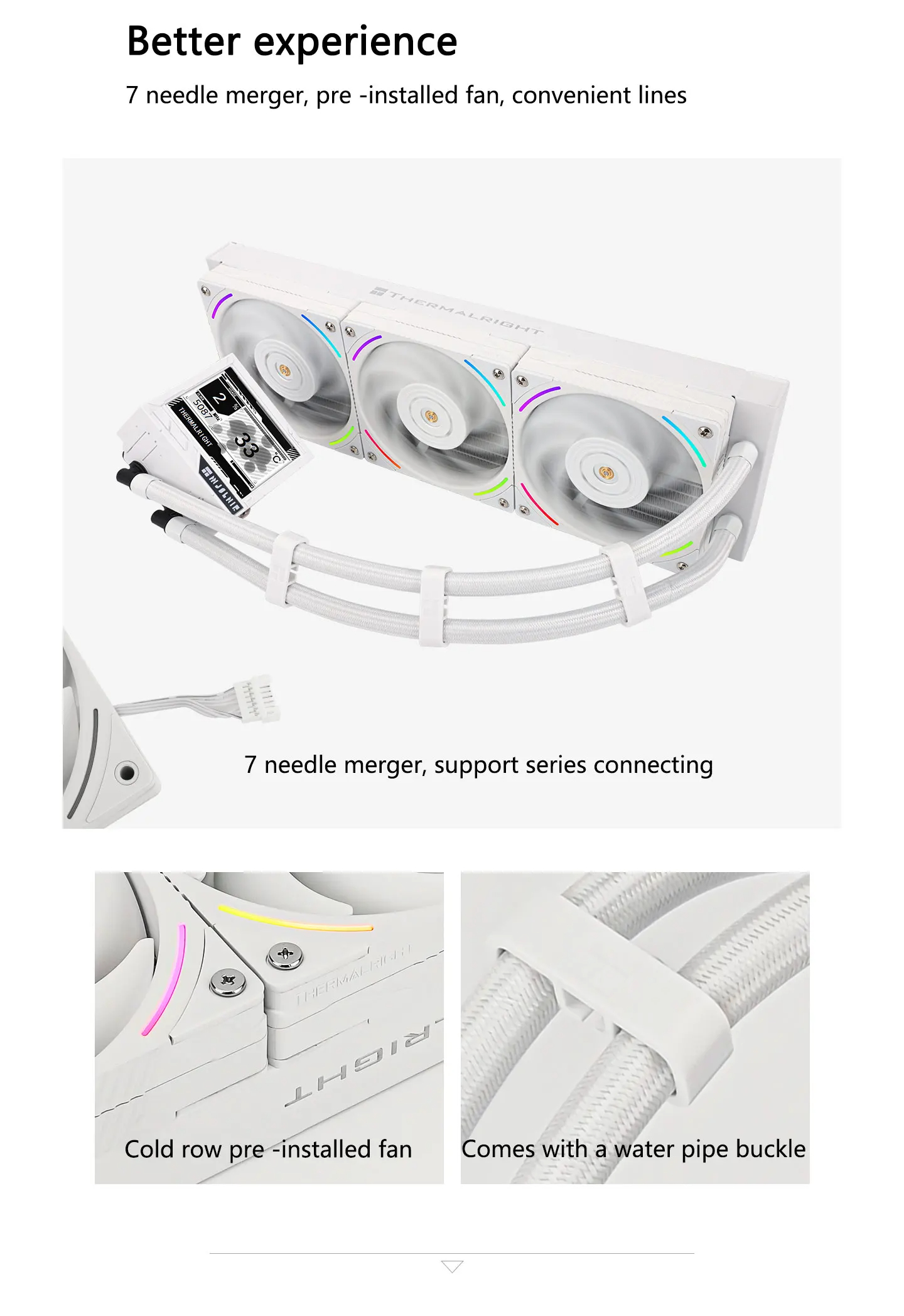Thermalright MJOLNIR VISION X 360 water cooling radiator 3.5-inch LCD display supports screen ...