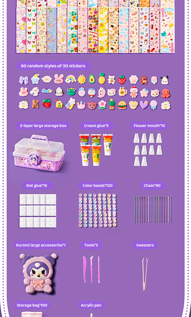 Kiumo Guka Cream Glue DIY Set Gila Toys For Kids Girl Educational Toys ...