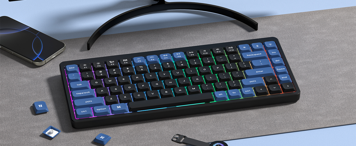 Womier 138 Keys Skyline R3 Low Profile PBT+PC Double-Shot Keycaps Set ...