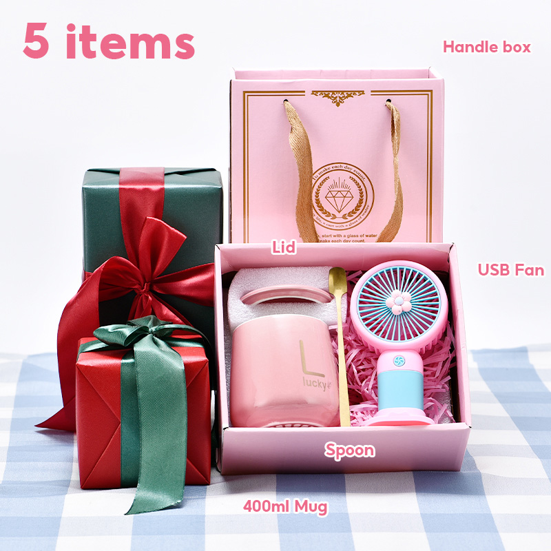 MBB Elegant Ceramic Mug with USB Fan + Luxury Gift Box - Perfect for ...