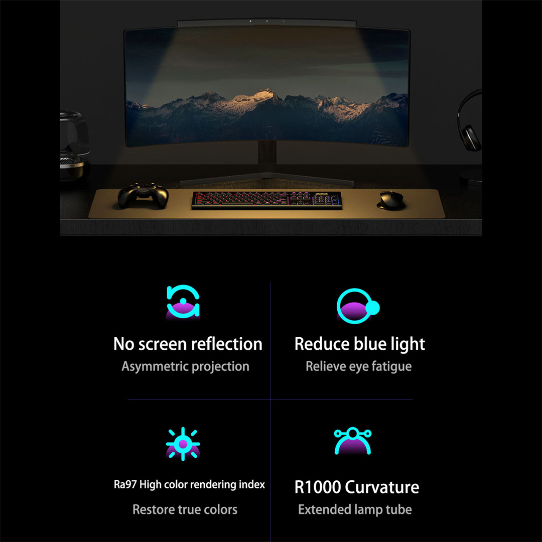 LYMAX LED/RGB Curvature Display Lamp with Controller Dimmable Lightness ...