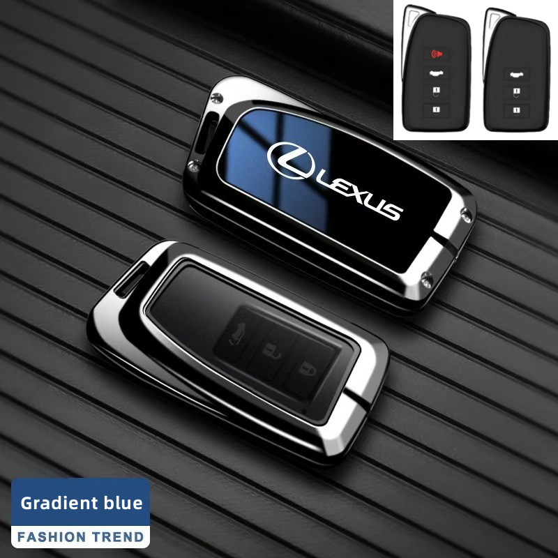 3/4 Button TPU Alloy Car Key Cover Case Holder Keychain for Lexus NX IS ...
