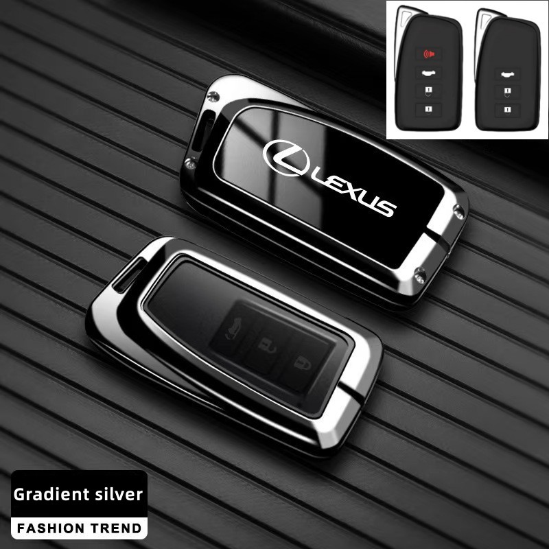3/4 Button TPU Alloy Car Key Cover Case Holder Keychain for Lexus NX IS ...