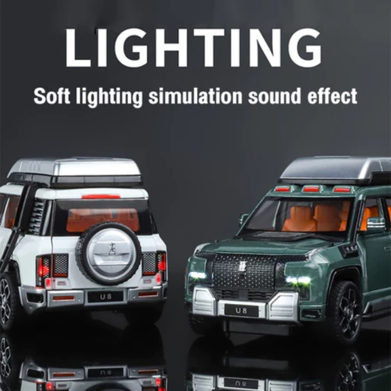 Perfect 1:24 BYD Yangwang U8 SUV Metal Alloy Toys Car Model Diecast ...