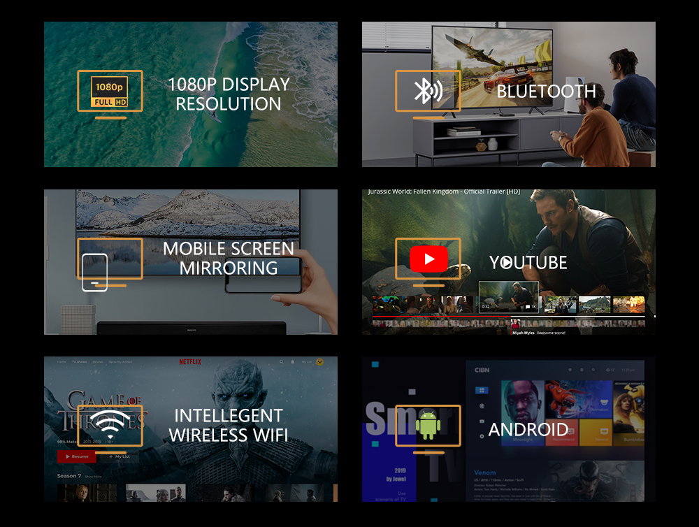 JEAANSP TV 32/43/50/55 inch Smart TV Android 14.0 LED TV DVB-T2 MYTV HDMI/USB/WIFI/Netflix ...