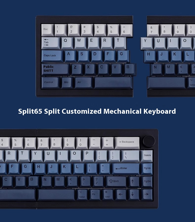 EPOMAKER Split65 Wireless Mechanical Keyboard 65% Hot swappable RGB ...