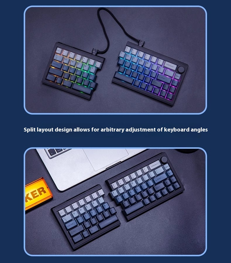 EPOMAKER Split65 Wireless Mechanical Keyboard 65% Hot swappable RGB ...