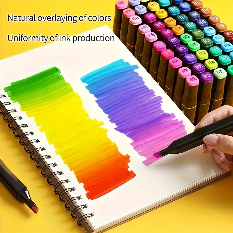 36/48 Colors double-pointed marker large-capacity children's painting ...