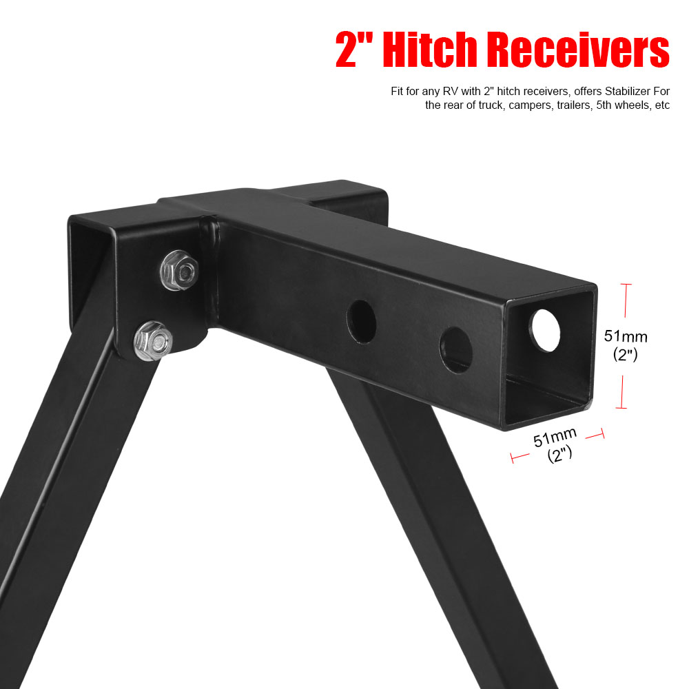Adjustable Height Hitch Mount Stabilizer Series Steel Receiver Hitch ...